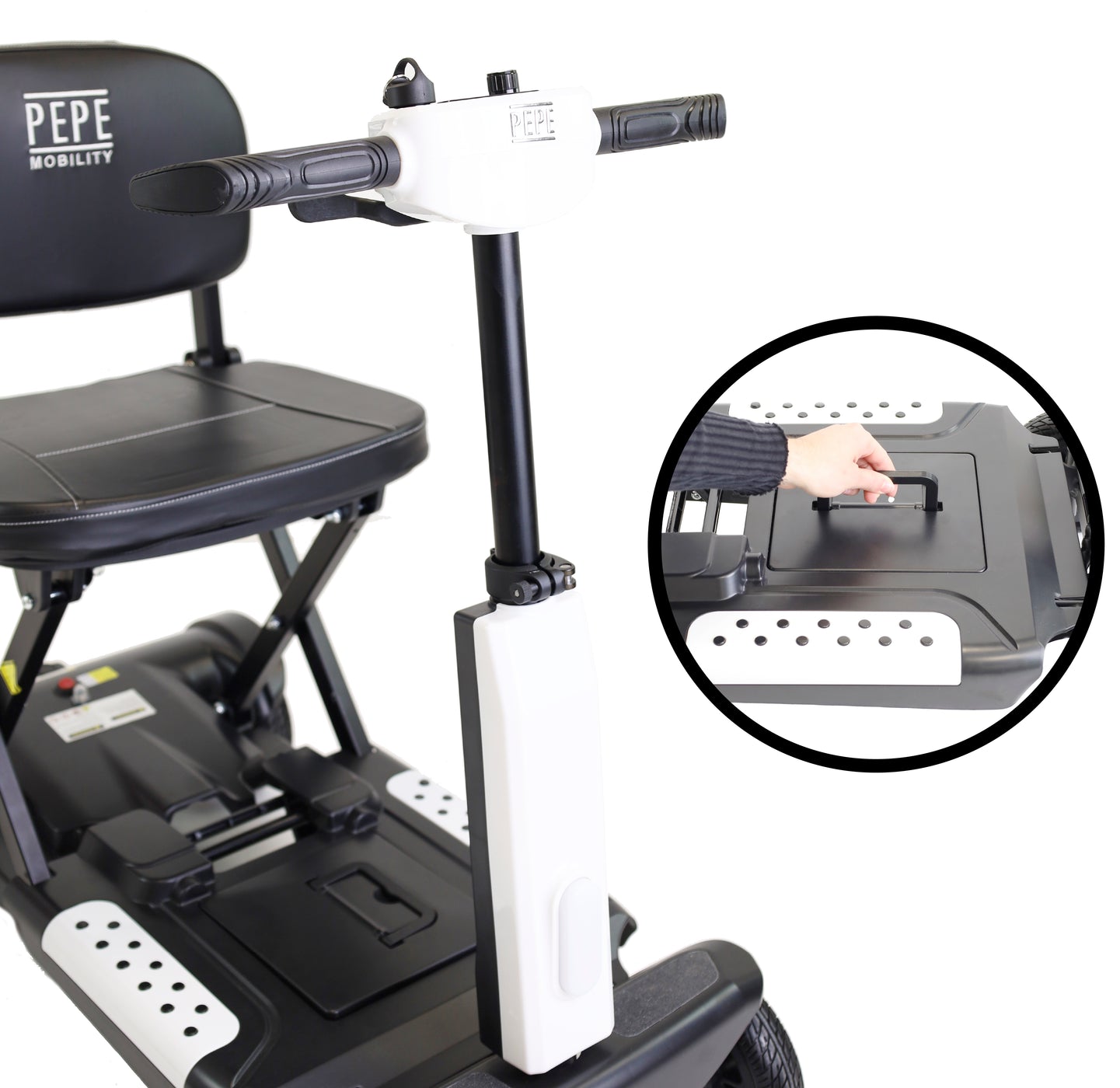 Scooter Eléctrico Plegable para Adultos Blanco | PEPE | P10043 — kmina.com