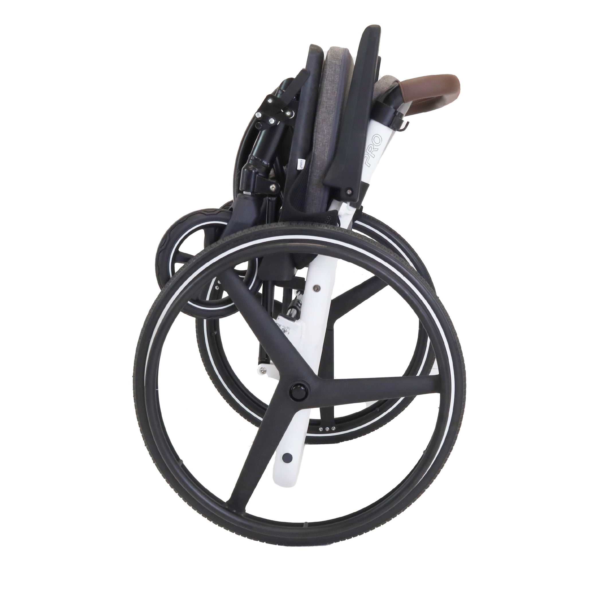 Silla Ruedas Plegable Autopropulsable Ligera para Mayores, Blanco ...