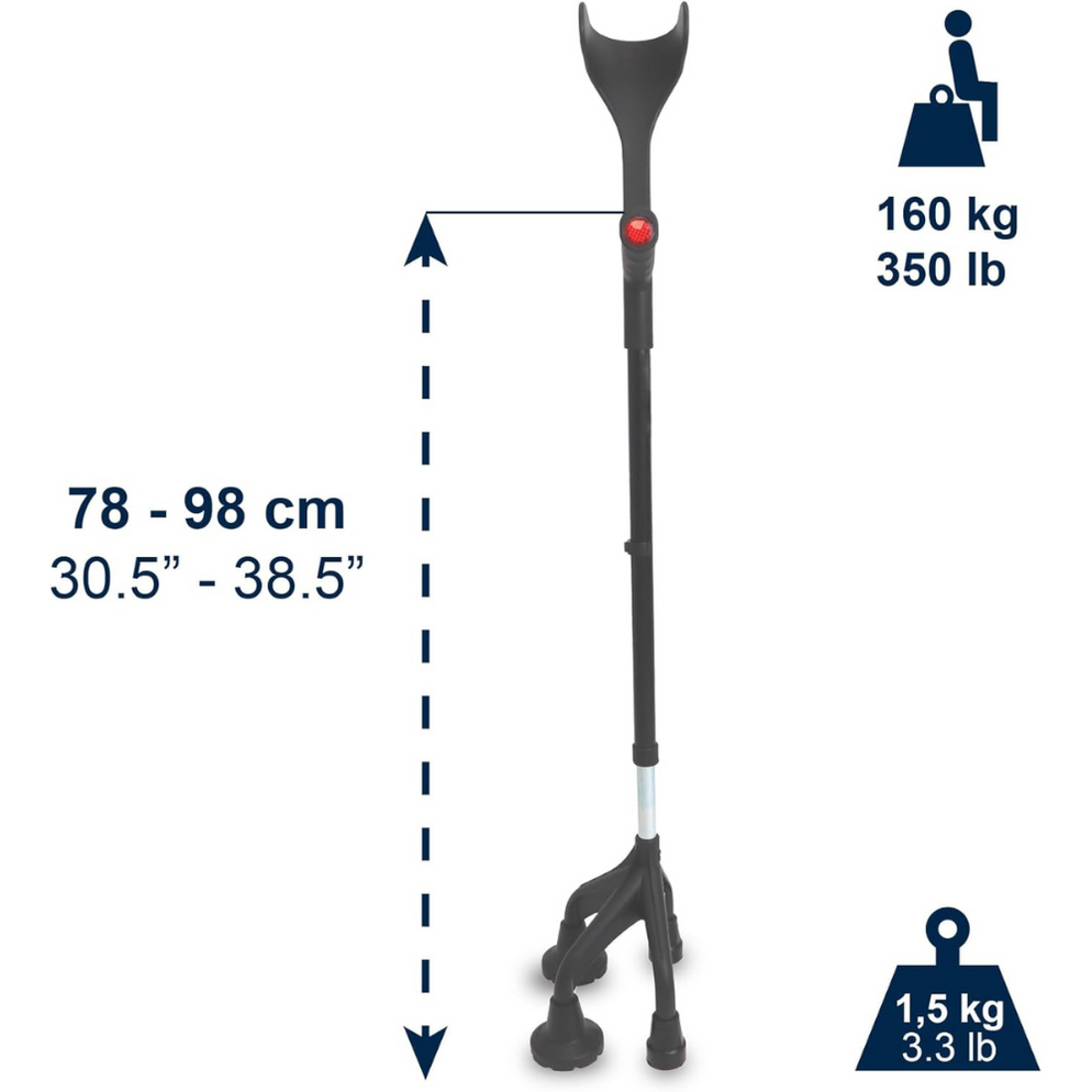 Muleta Adulto 4 Patas, Muleta para Personas con Parkinson| KMINA ...